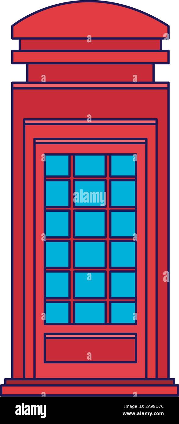 Red telephone box kiosk Stock Vector Images - Alamy