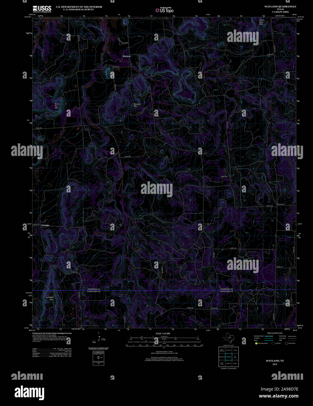 Map of wayland hi-res stock photography and images - Alamy