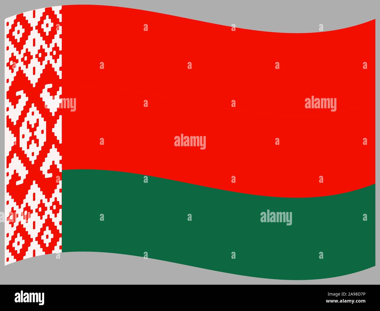 National flag of Republic of Belarus. original colors and proportion ...