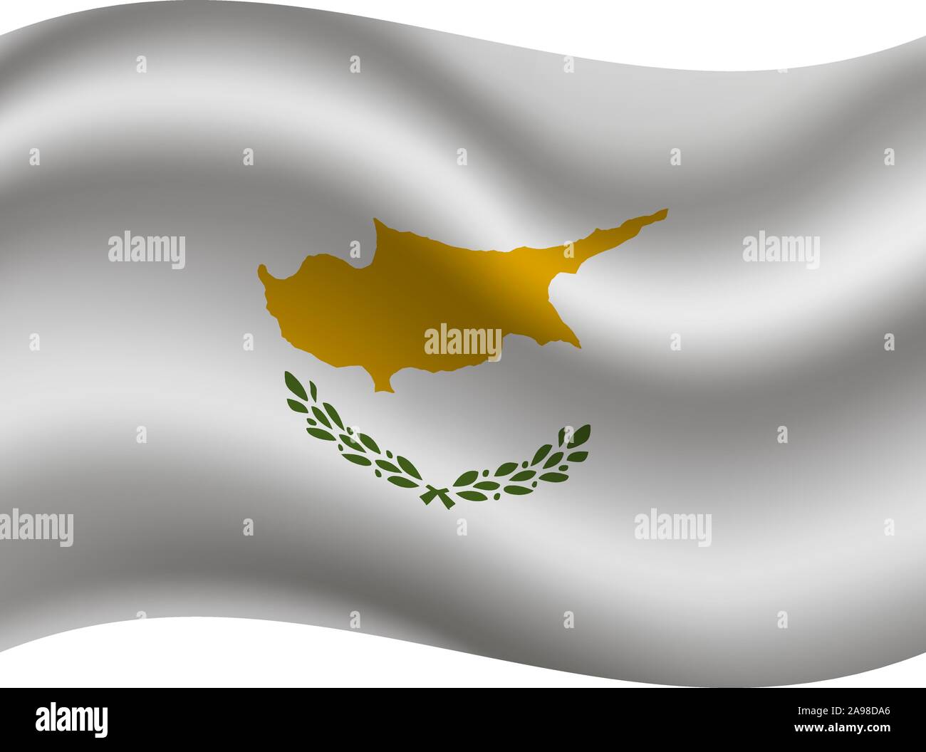 National flag of Republic of Cyprus. original colors and proportion ...