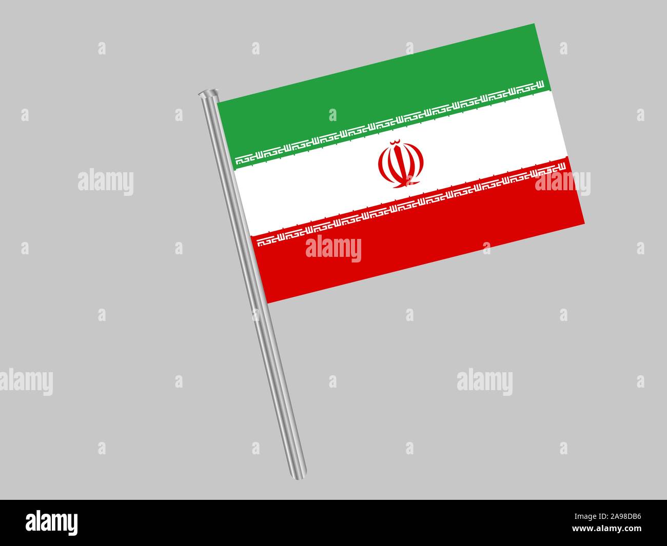National flag of Islamic Republic of Iran . original colors and ...