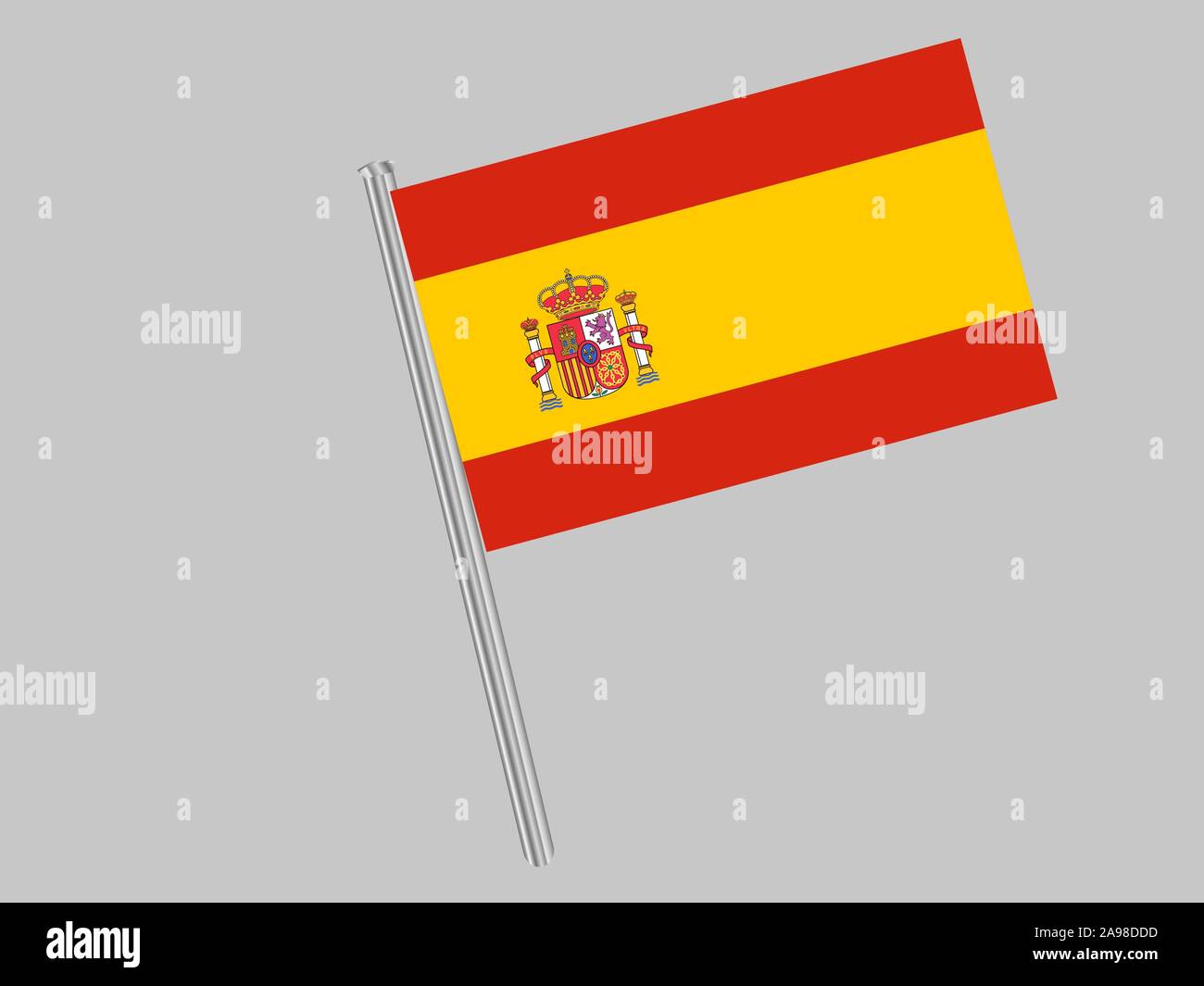 Beautiful national flag of Kingdom of Spain. original colors and ...