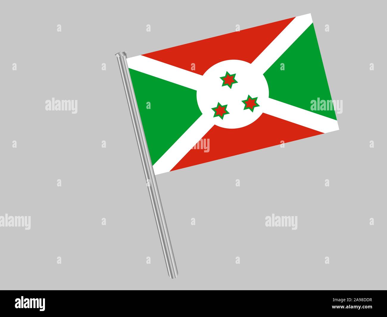 National flag of Republic of Burundi. original colors and proportion ...