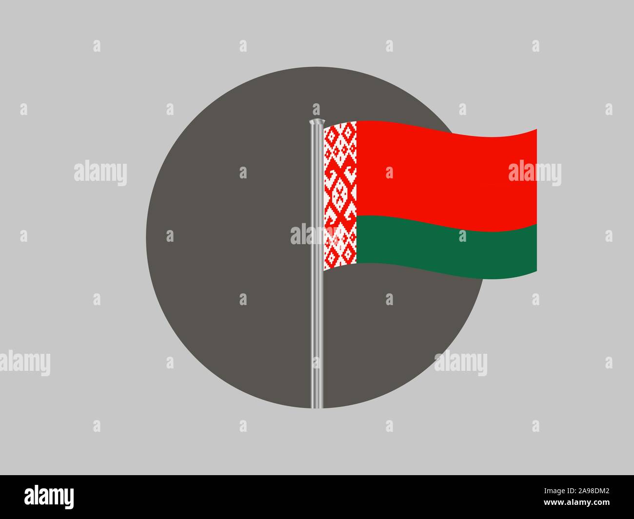 National flag of Republic of Belarus. original colors and proportion ...