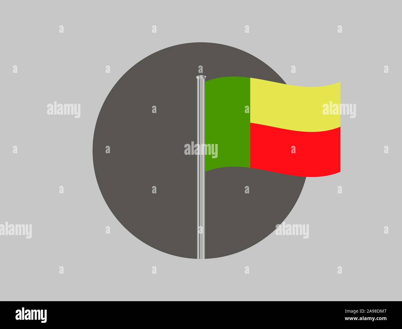 National flag of Republic of Benin. original colors and proportion ...