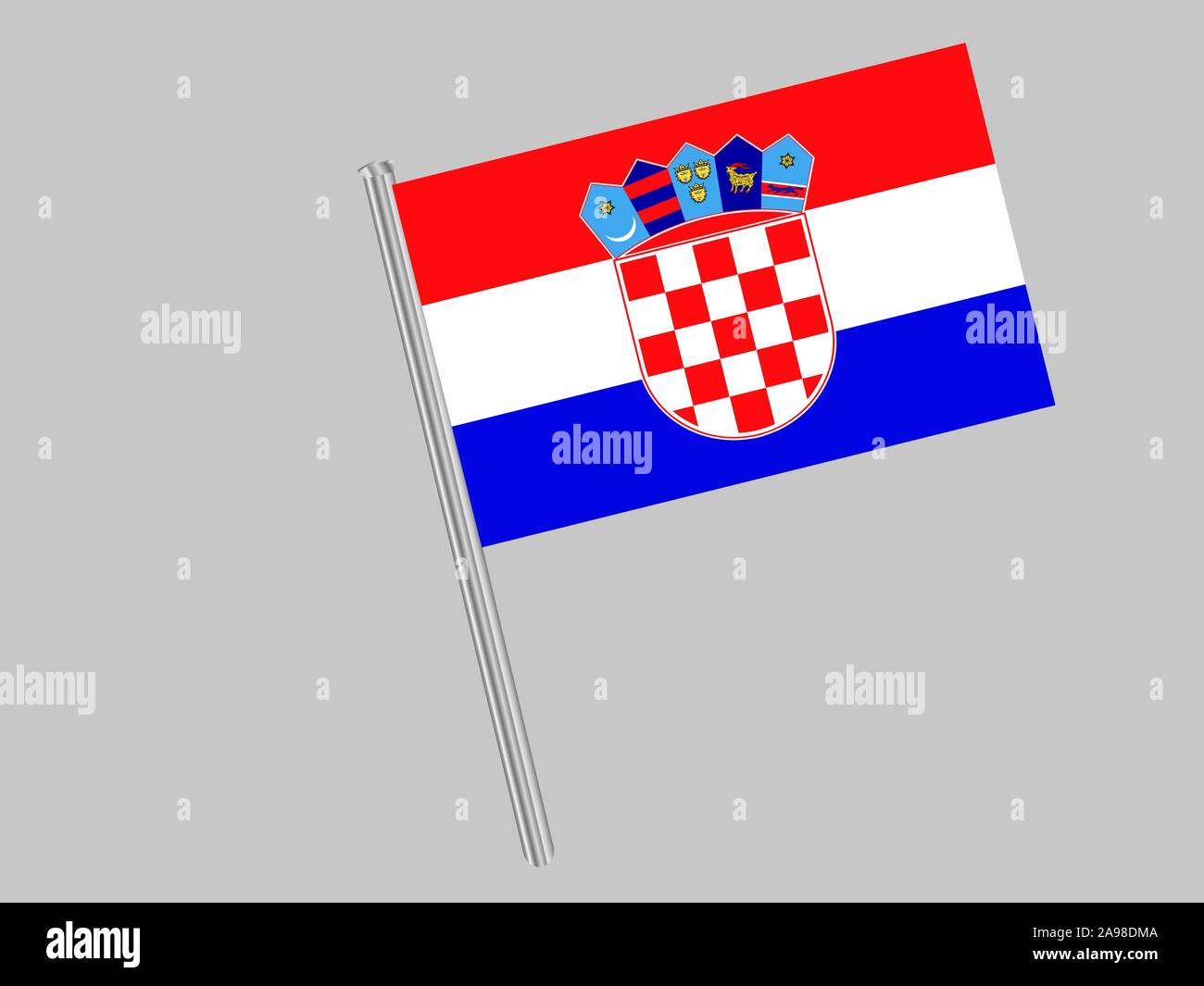 National flag of Republic of Croatia. original colors and proportion ...