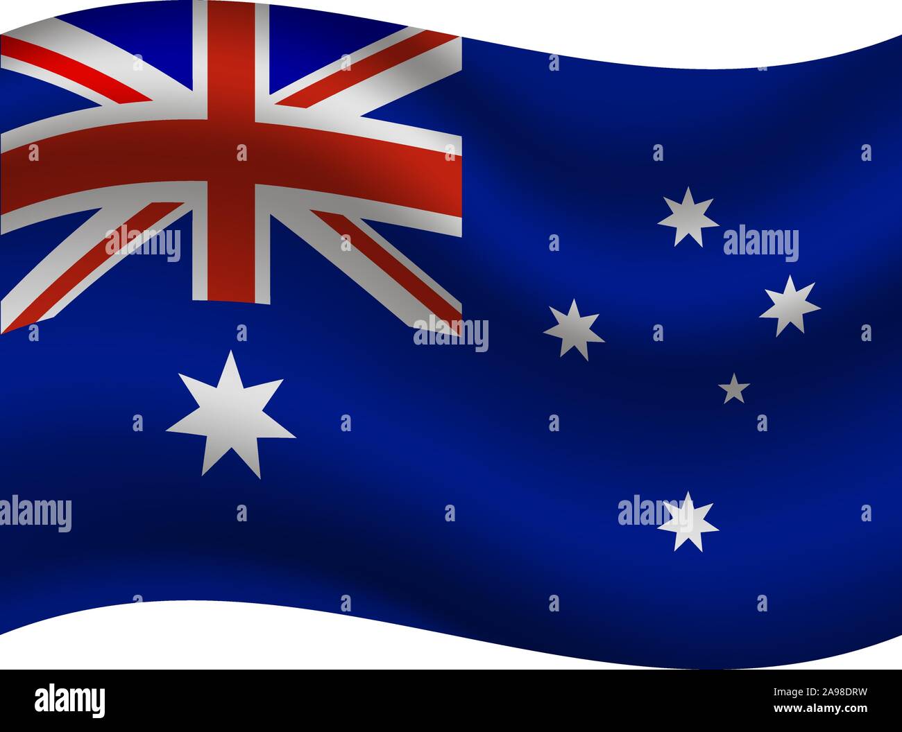 National flag of Commonwealth of Australia. original colors and ...