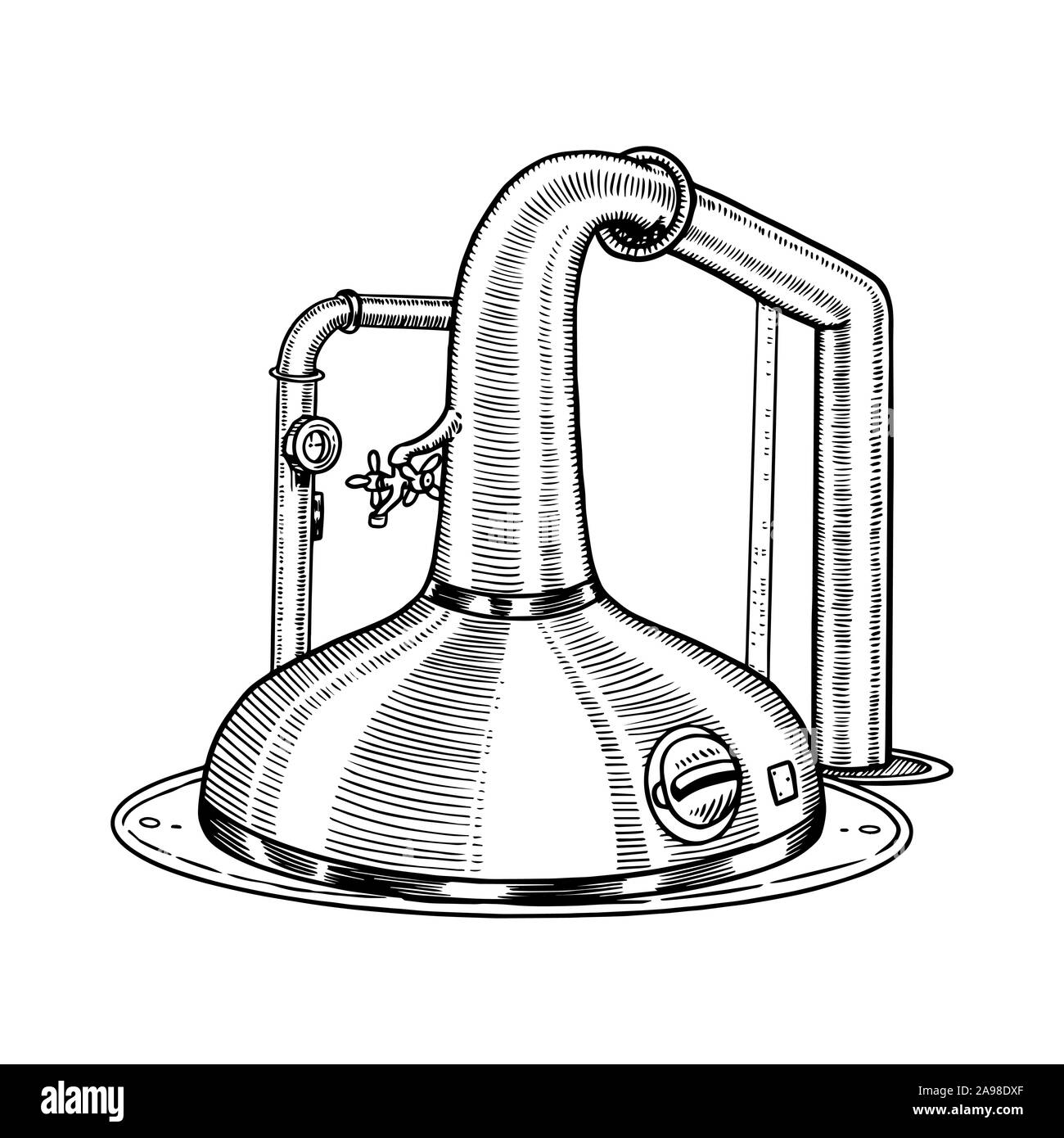 Copper whisky stills Stock Vector Images - Alamy