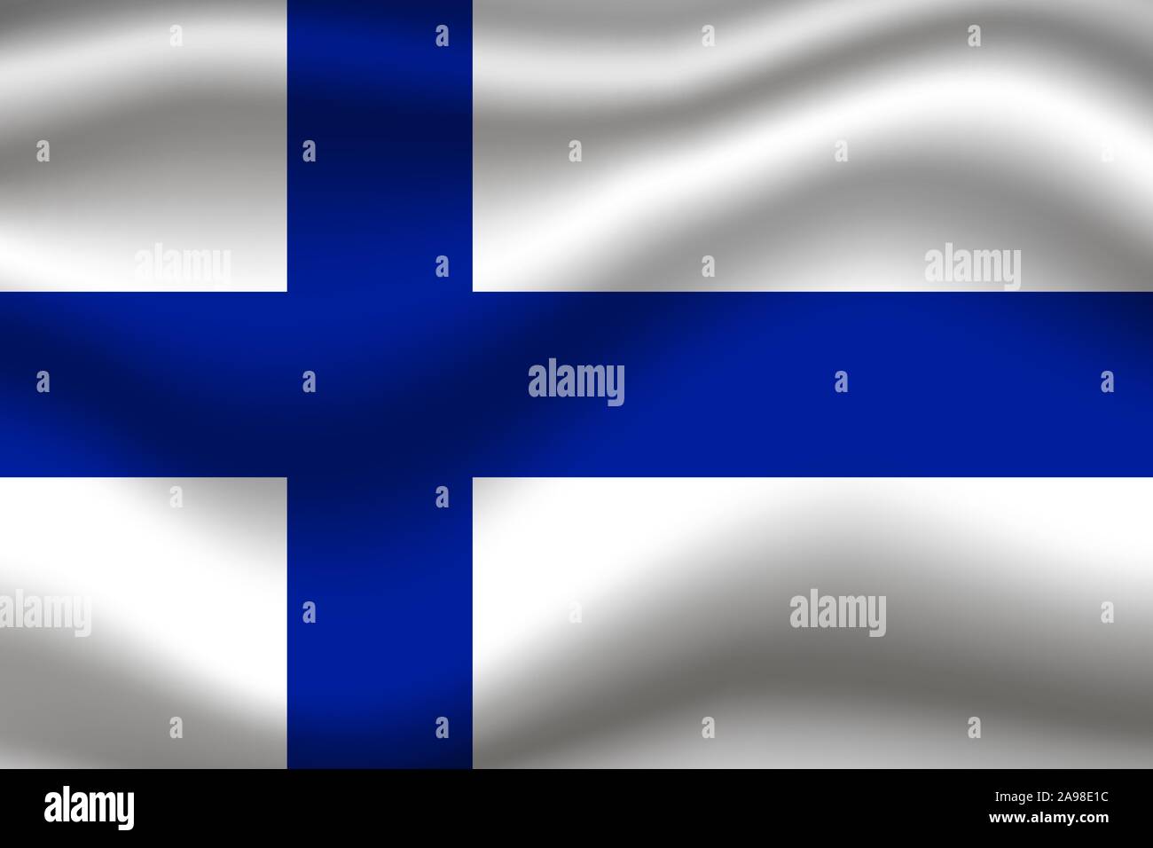 National flag of Republic of Finland. original colors and proportion ...