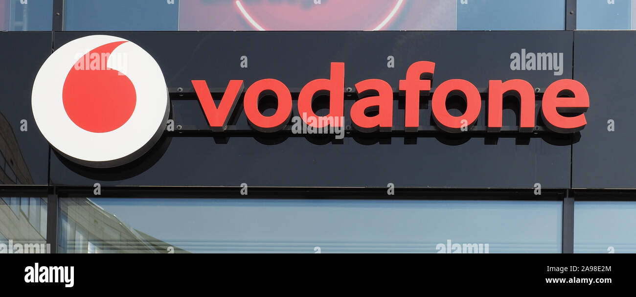 DUESSELDORF, GERMANY - CIRCA AUGUST 2019: Vodafone sign Stock Photo - Alamy