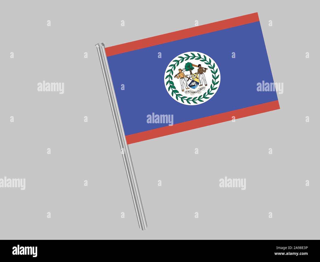 National flag of Belize . original colors and proportion. Simply vector ...