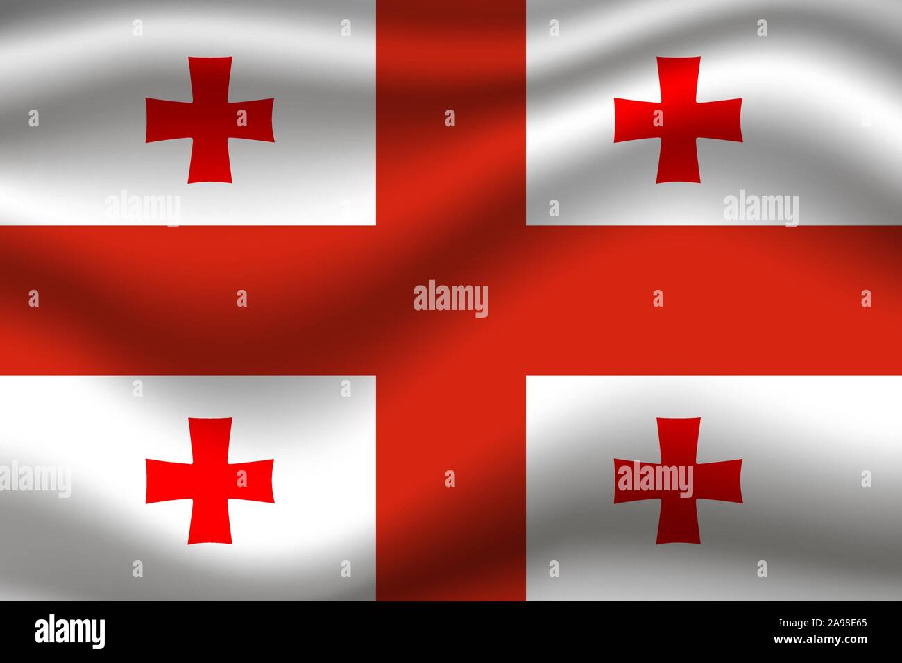 National flag of Georgia. original colors and proportion. Simply vector ...