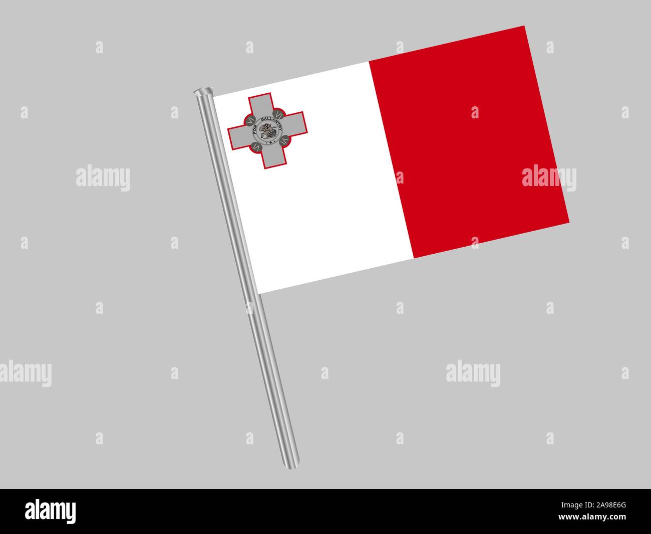 National flag of Republic of Malta. original colors and proportion ...