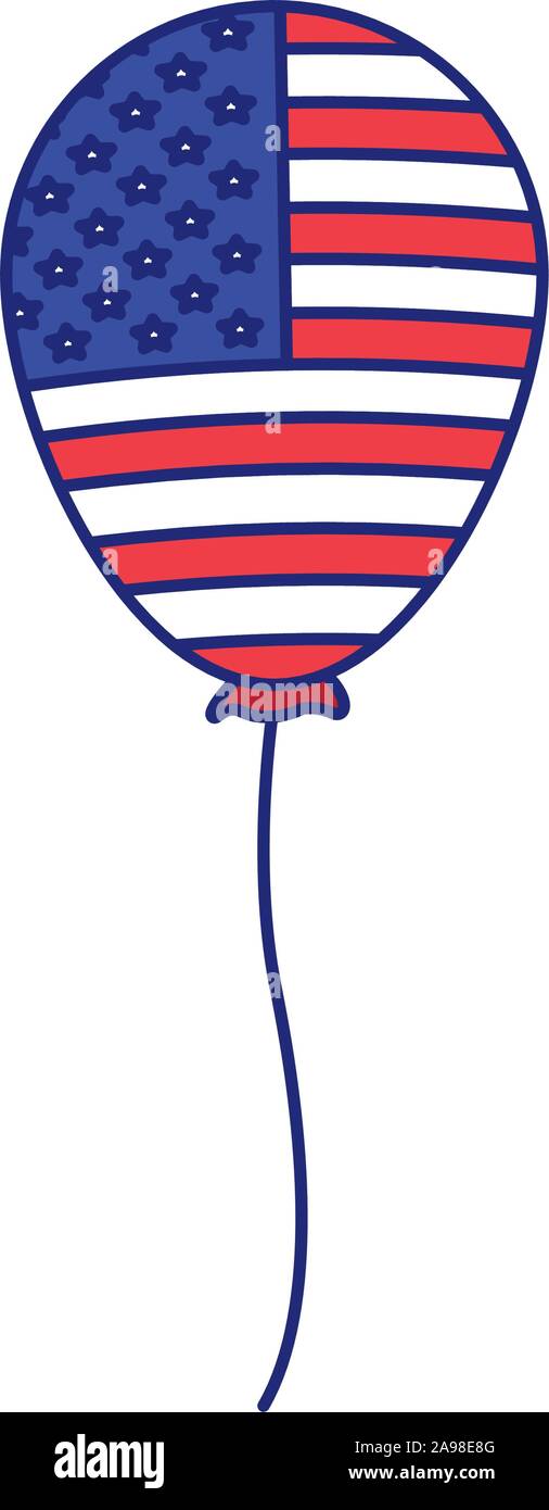 balloon with united states of america flag design Stock Vector Image ...
