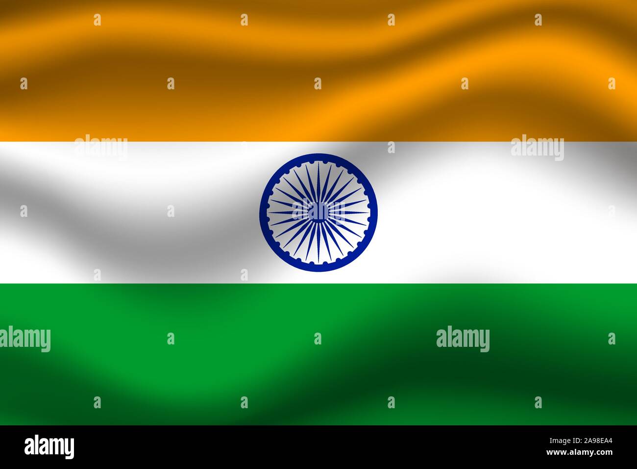 National flag of Republic of India. original colors and proportion ...
