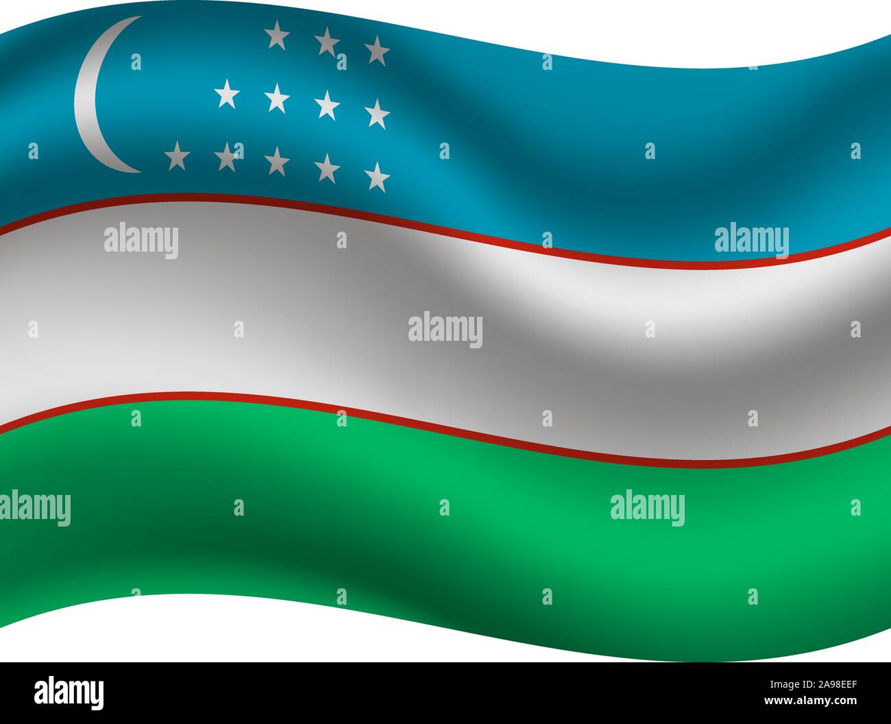 Beautiful National Flag Of Republic Of Uzbekistan Original Colors And beautiful-national-flag-of-republic-of-uzbekistan-original-colors-and