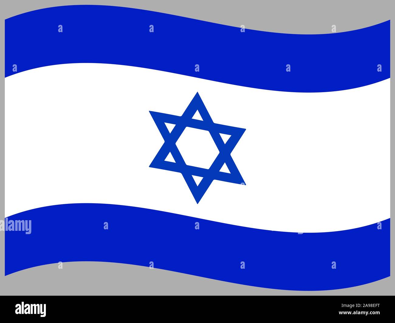 National flag of Israel . original colors and proportion. Simply vector ...