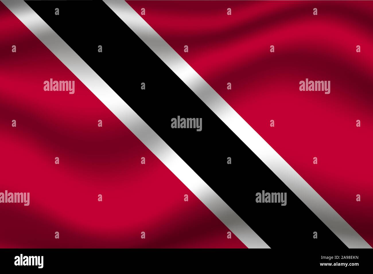 Beautiful national flag of Republic of Trinidad and Tobago, original ...