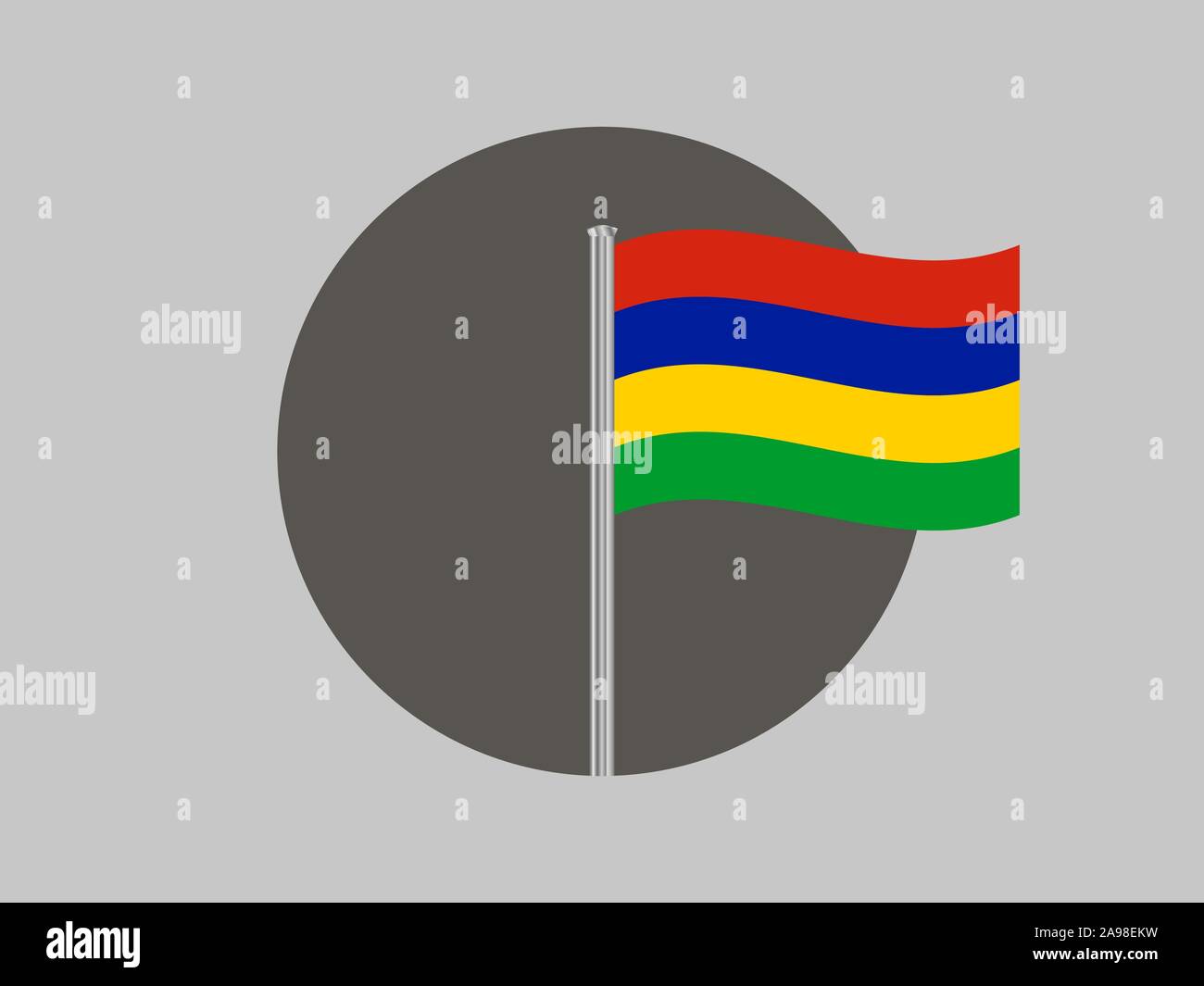 National flag of Republic of Mauritius . original colors and proportion ...