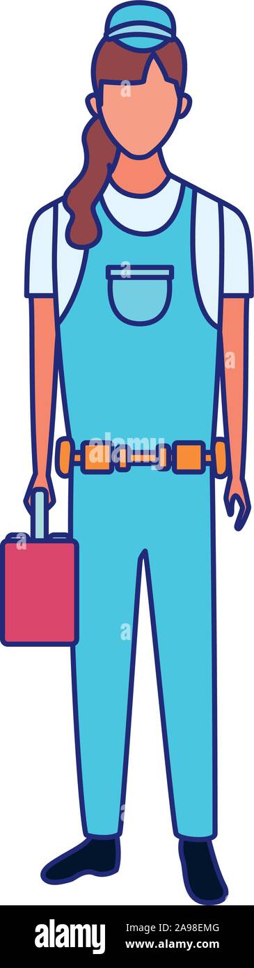 repair woman worker icon, flat design Stock Vector Image & Art - Alamy