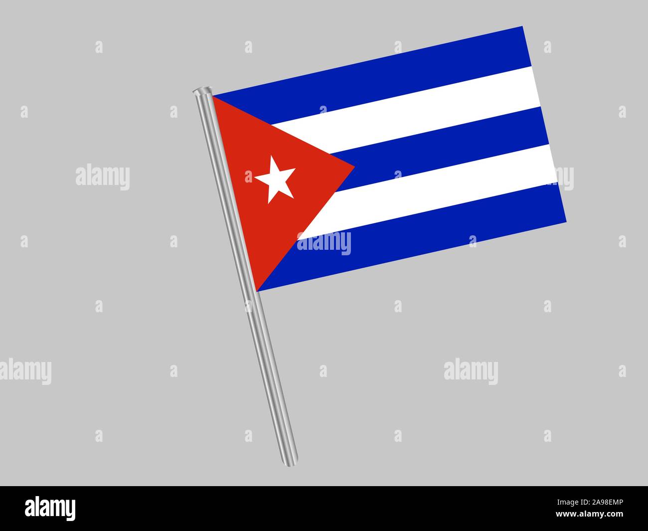 National flag of Republic of Cuba . original colors and proportion ...