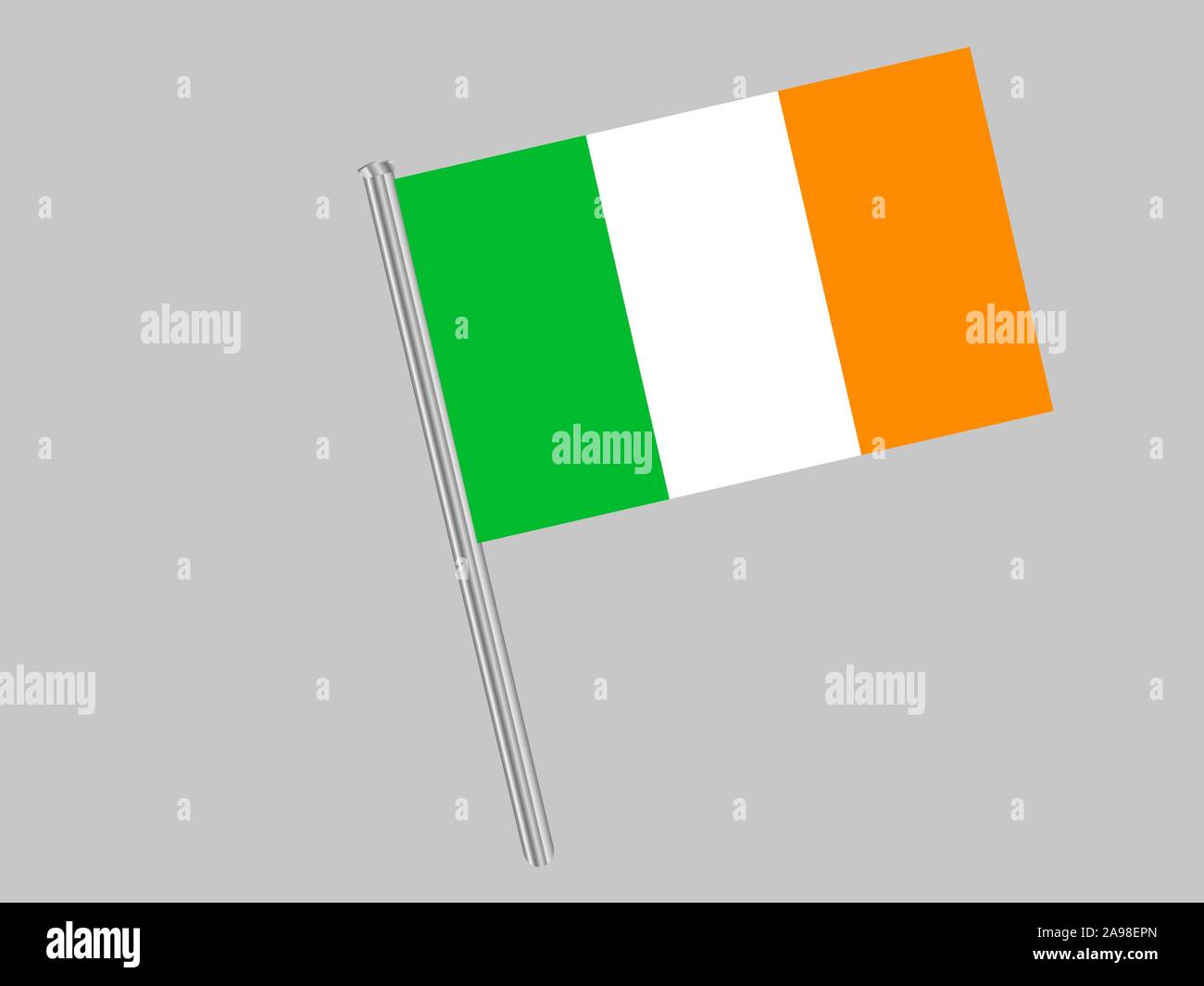 National flag of Ireland . original colors and proportion. Simply ...
