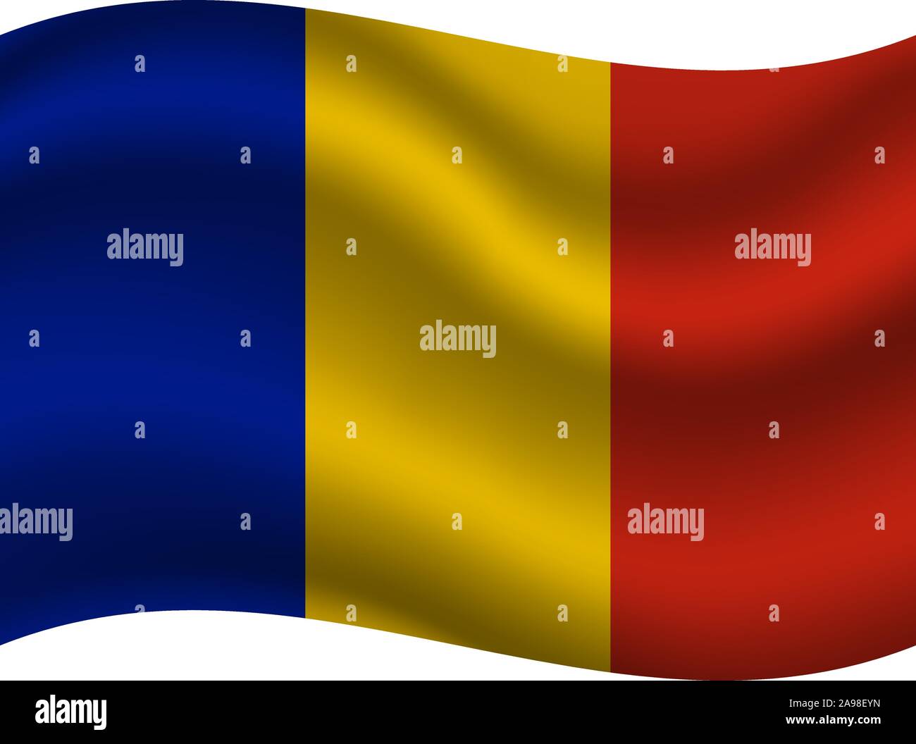 National flag of Republic of Chad. original colors and proportion ...