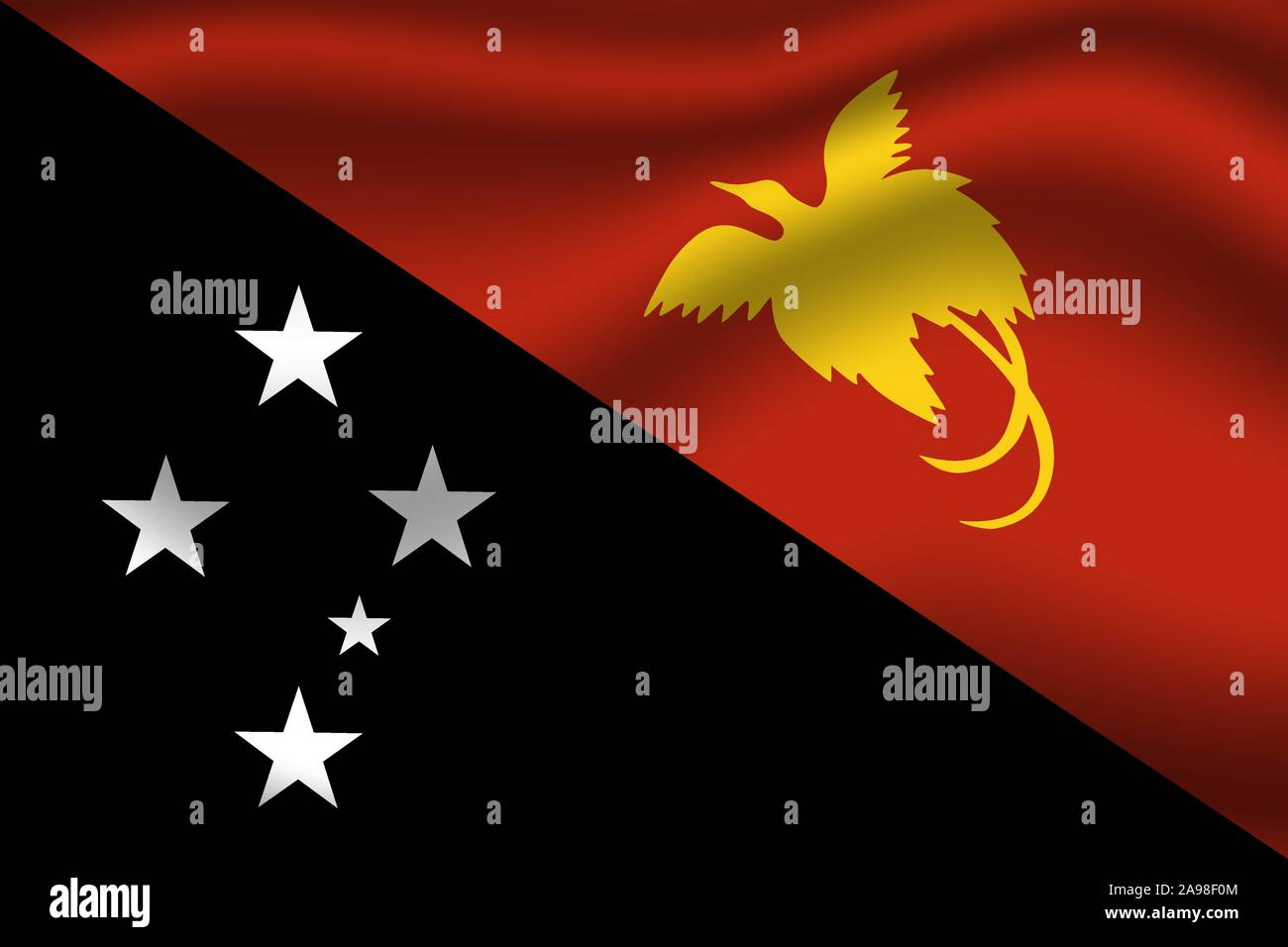 Beautiful national flag of Independent State of Papua New Guinea ...