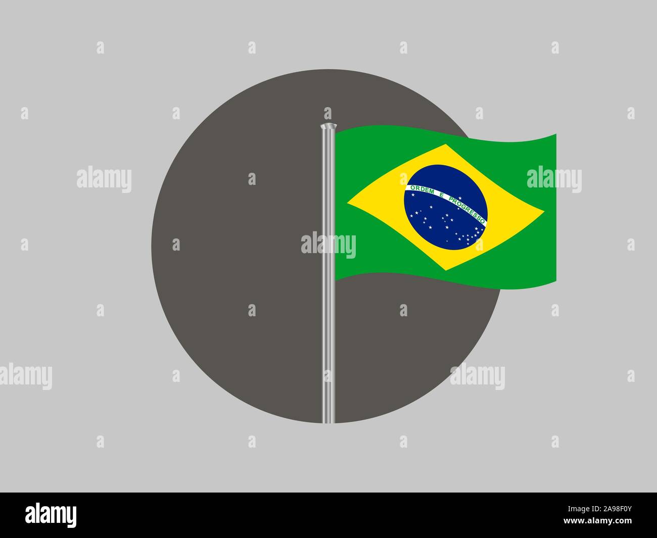 National flag of Federative Republic of Brazil. original colors and ...