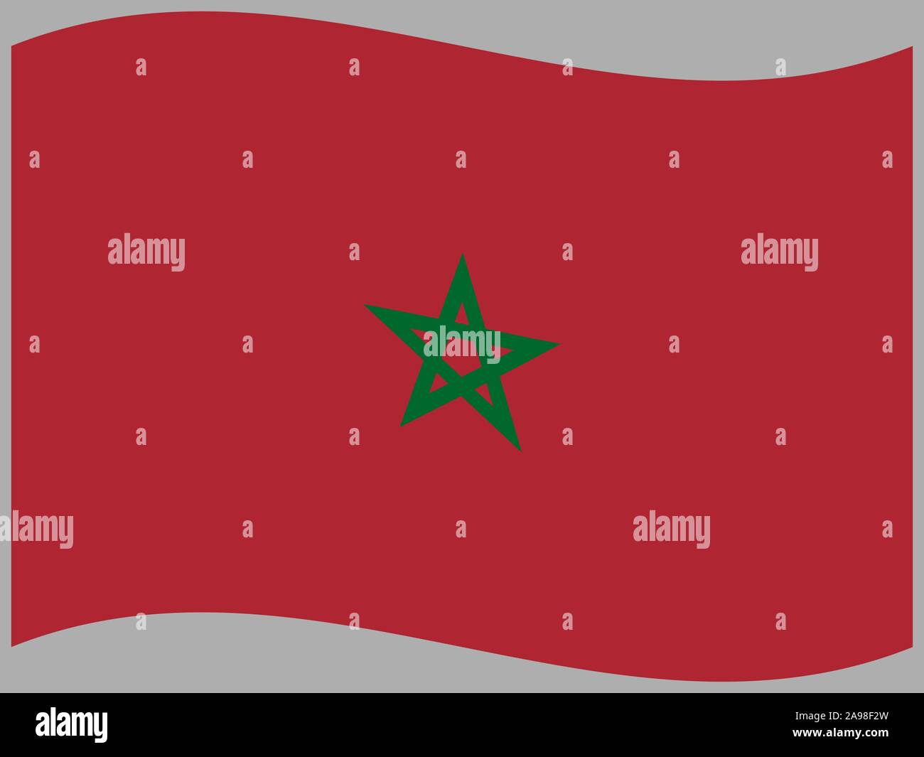 National flag of Kingdom of Morocco. original colors and proportion ...