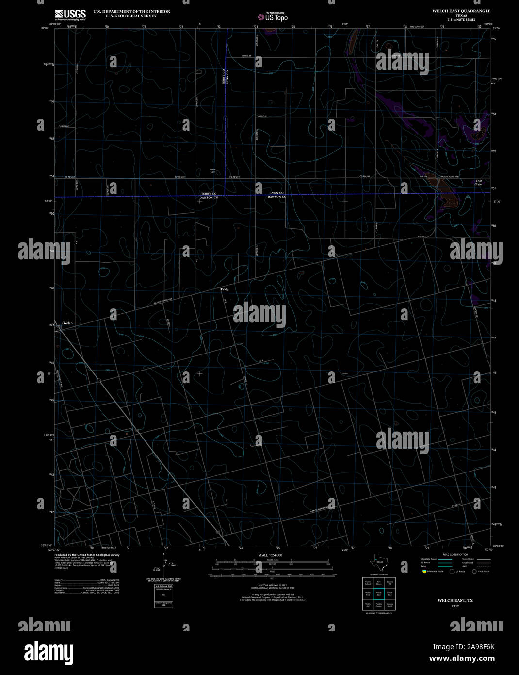 Map of welch texas hi-res stock photography and images - Alamy