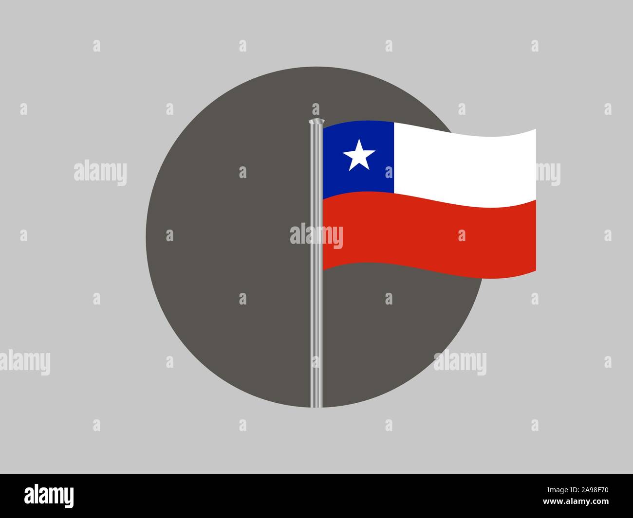 National flag of Republic of Chile. original colors and proportion ...