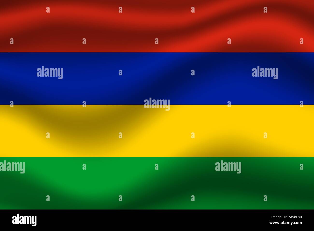 National flag of Republic of Mauritius . original colors and proportion ...