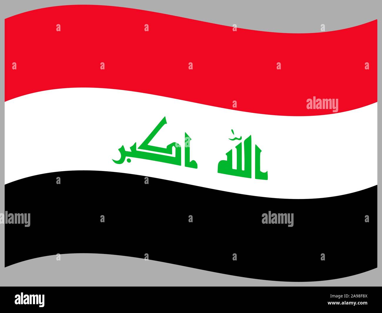 National flag of Republic of Iraq . original colors and proportion ...