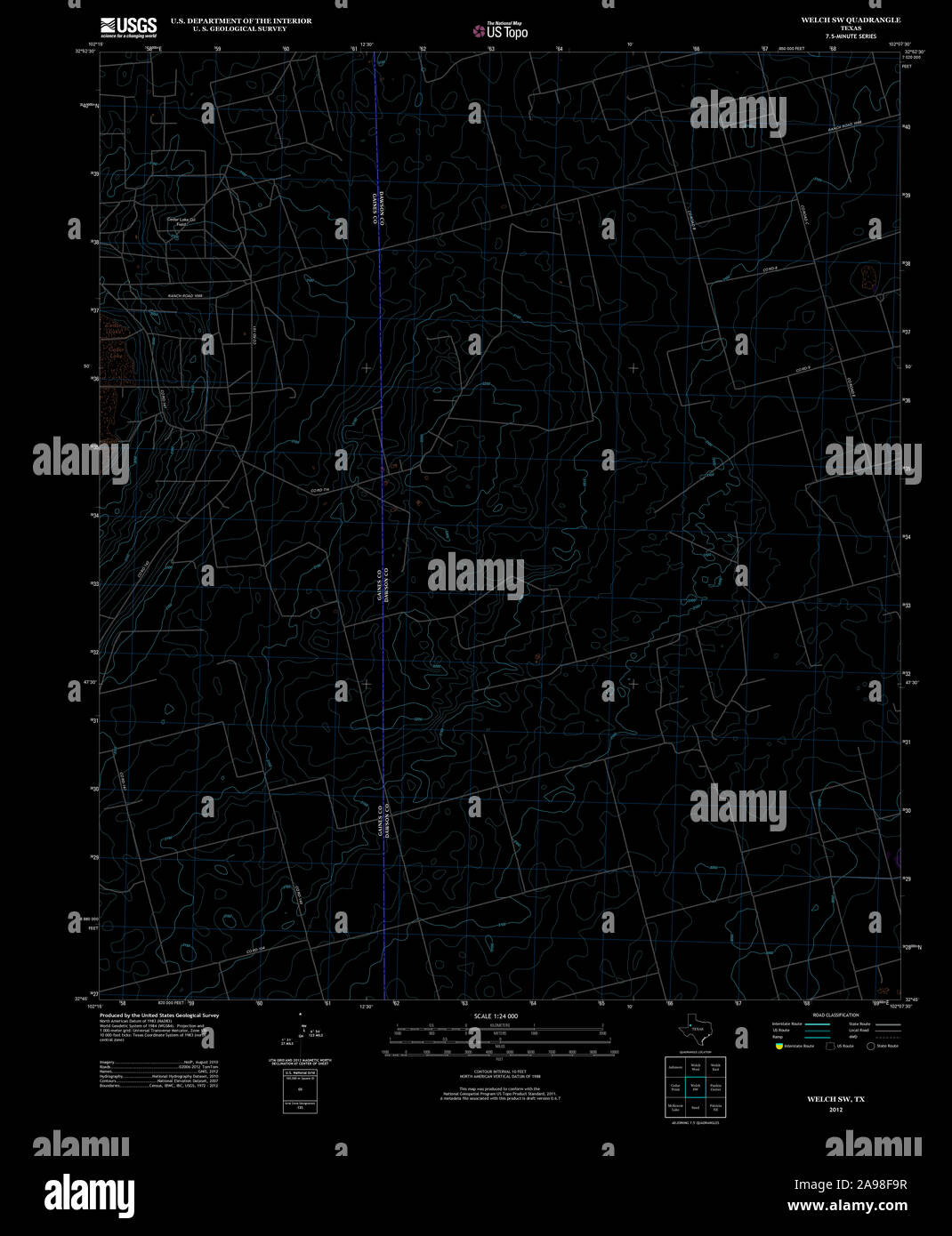 Map of welch texas hi-res stock photography and images - Alamy