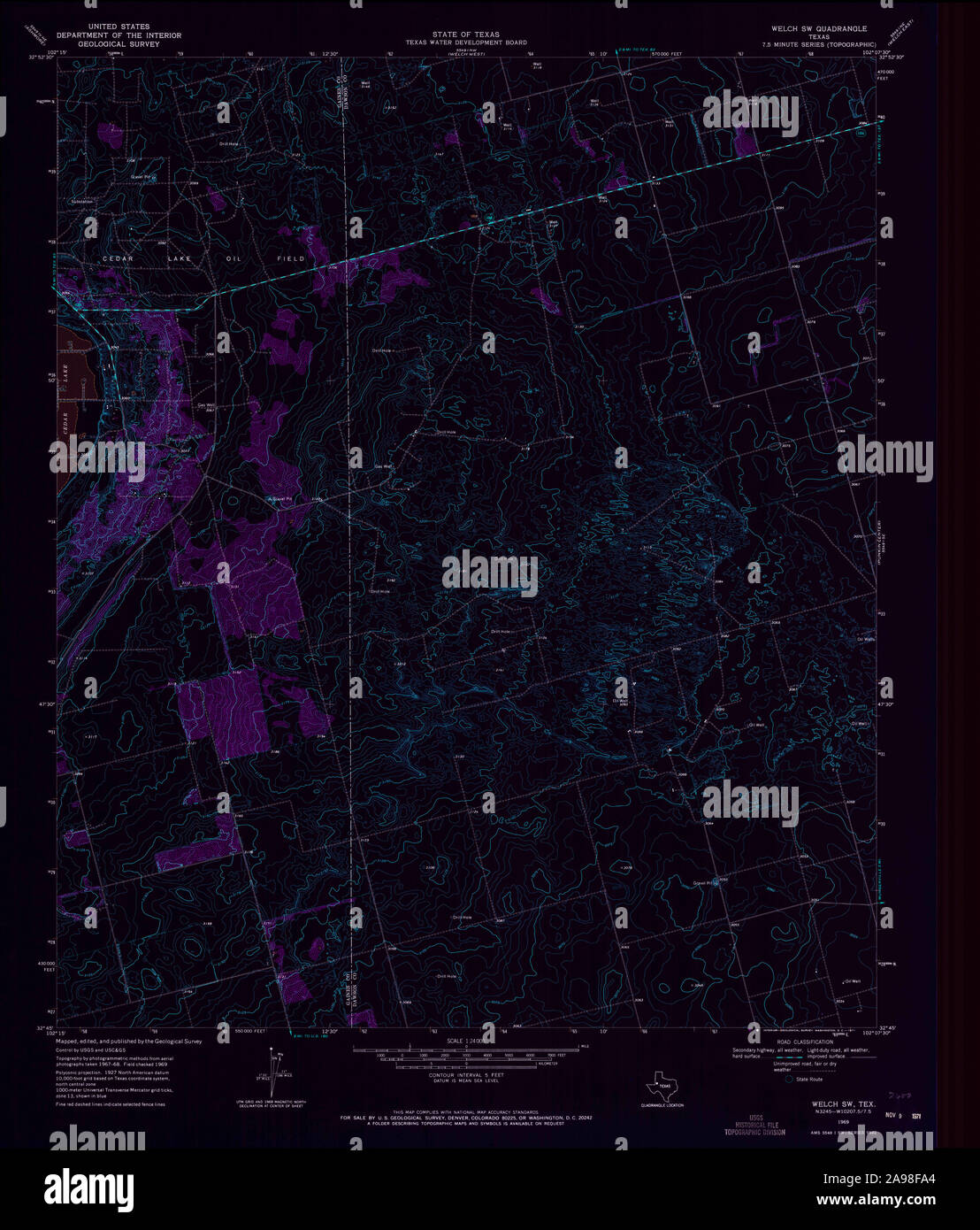 Map of welch texas hi-res stock photography and images - Alamy
