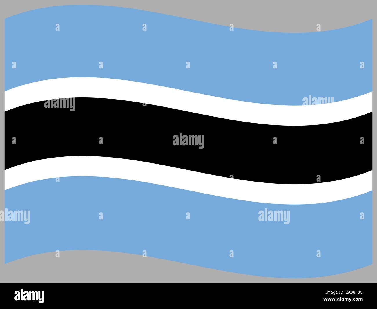 National flag of Republic of Botswana. original colors and proportion ...