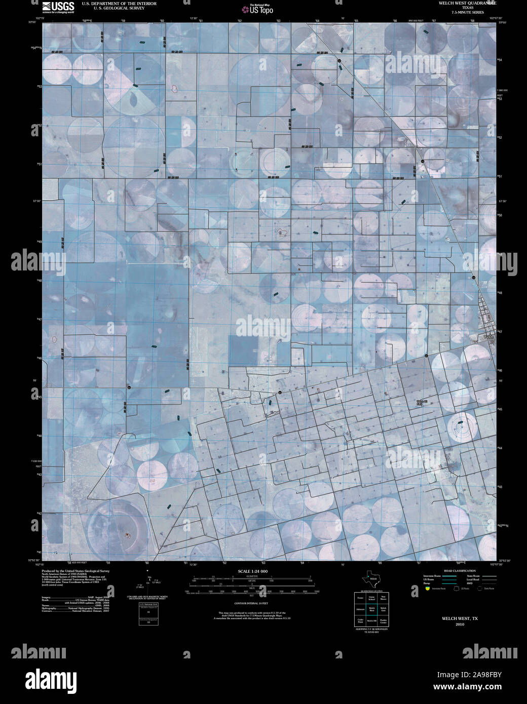 Map of welch texas hi-res stock photography and images - Alamy
