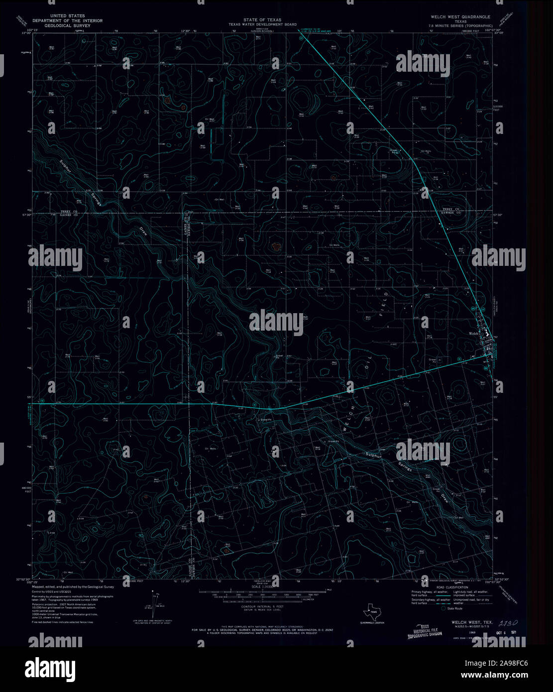 Map of welch texas hi-res stock photography and images - Alamy