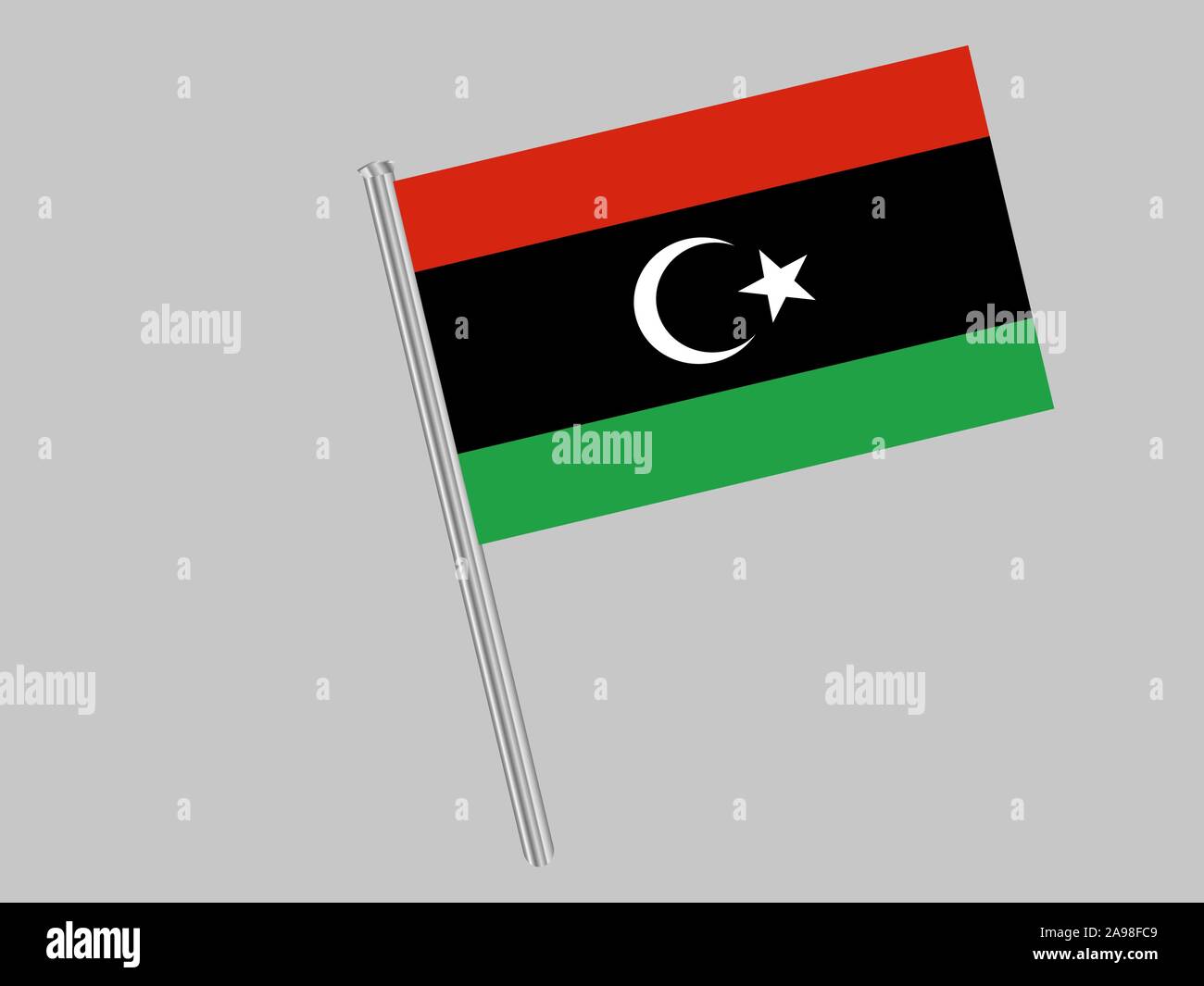 National flag of State of Libya. original colors and proportion. Simply ...