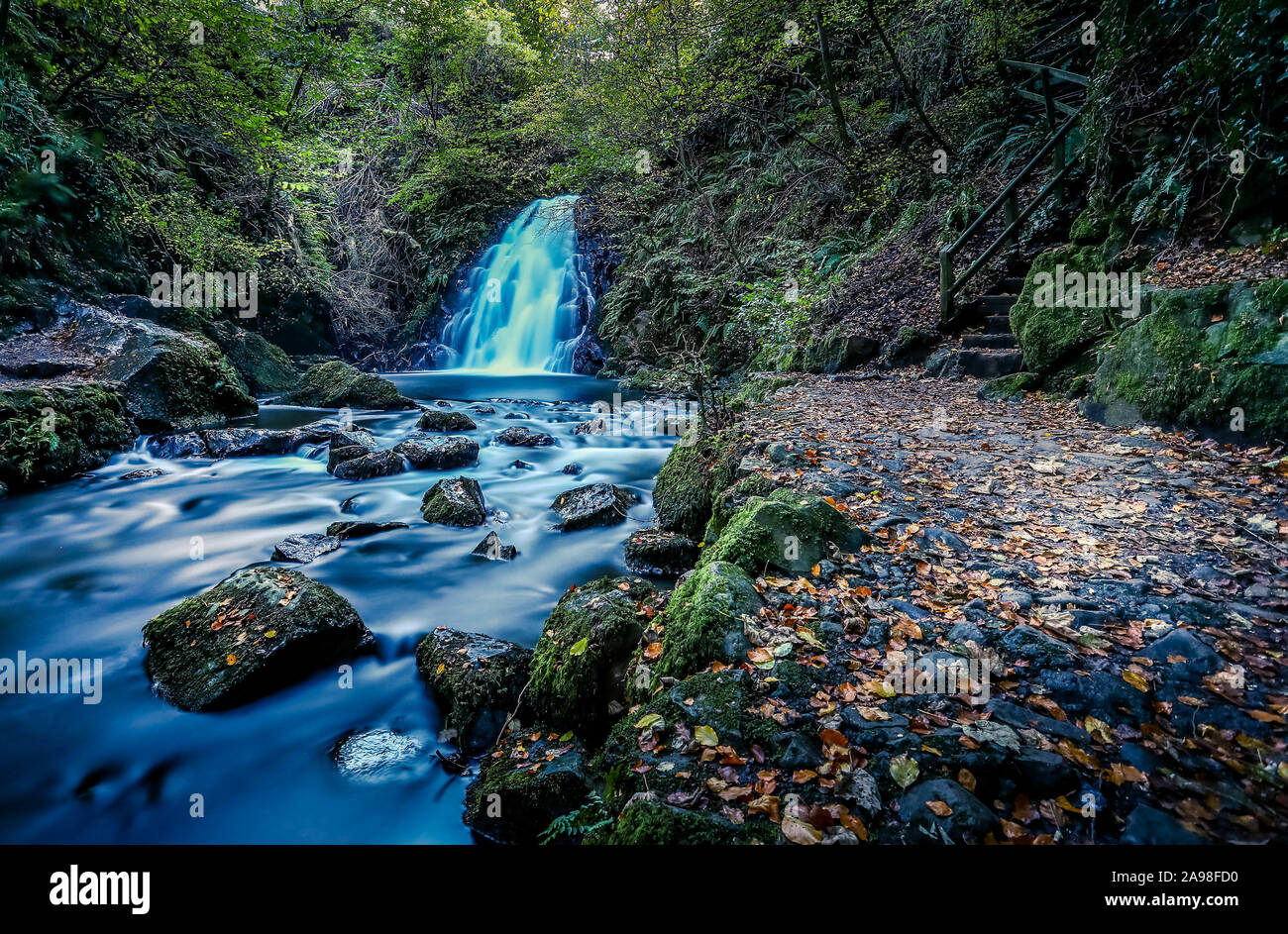 Glenoe waterfall hi-res stock photography and images - Alamy