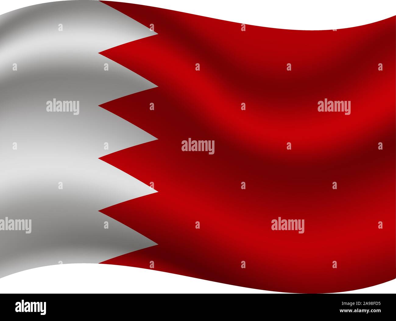 National flag of Kingdom of Bahrain. original colors and proportion ...