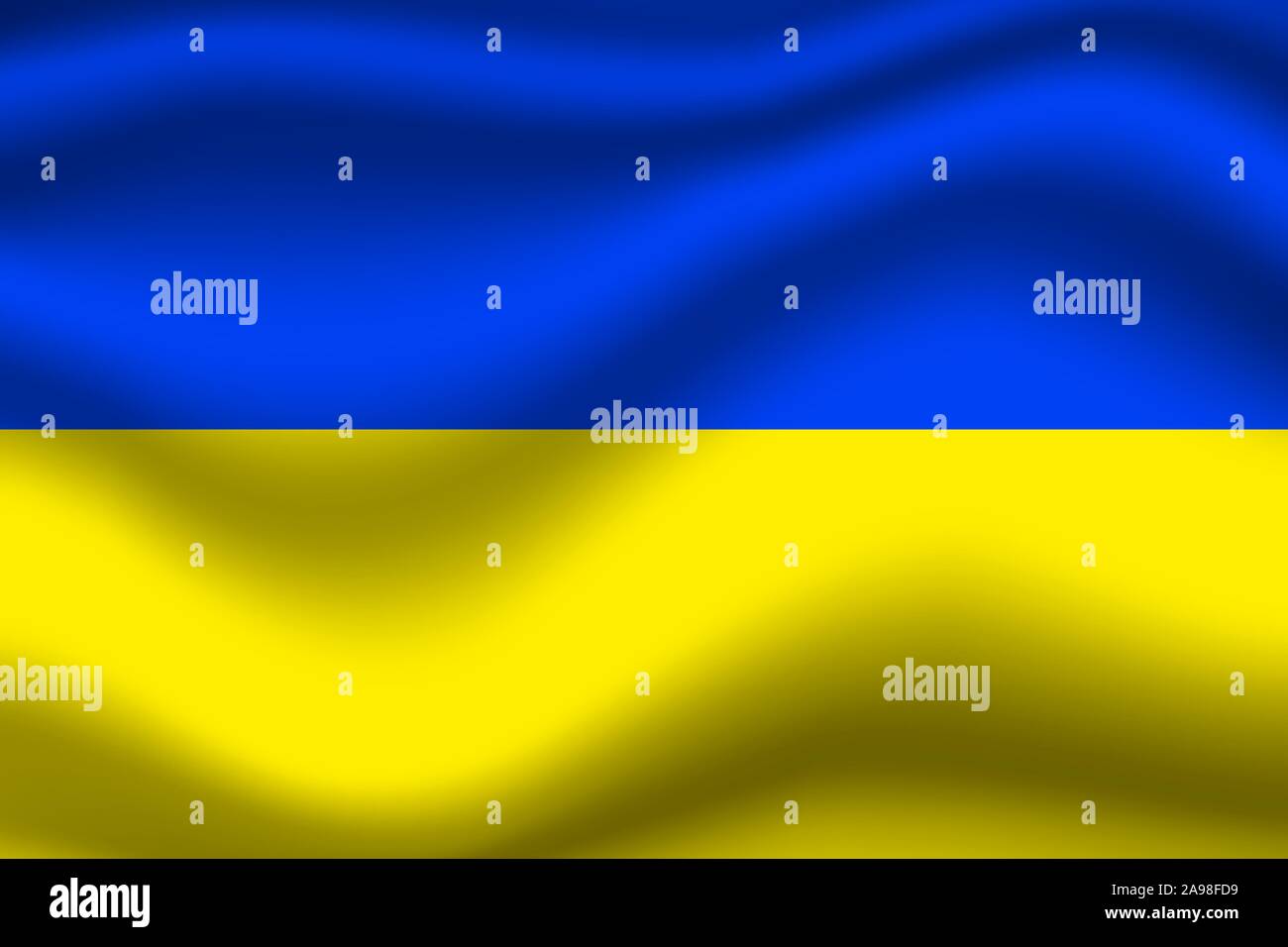 Beautiful national flag of Ukraine, original colors and proportion ...