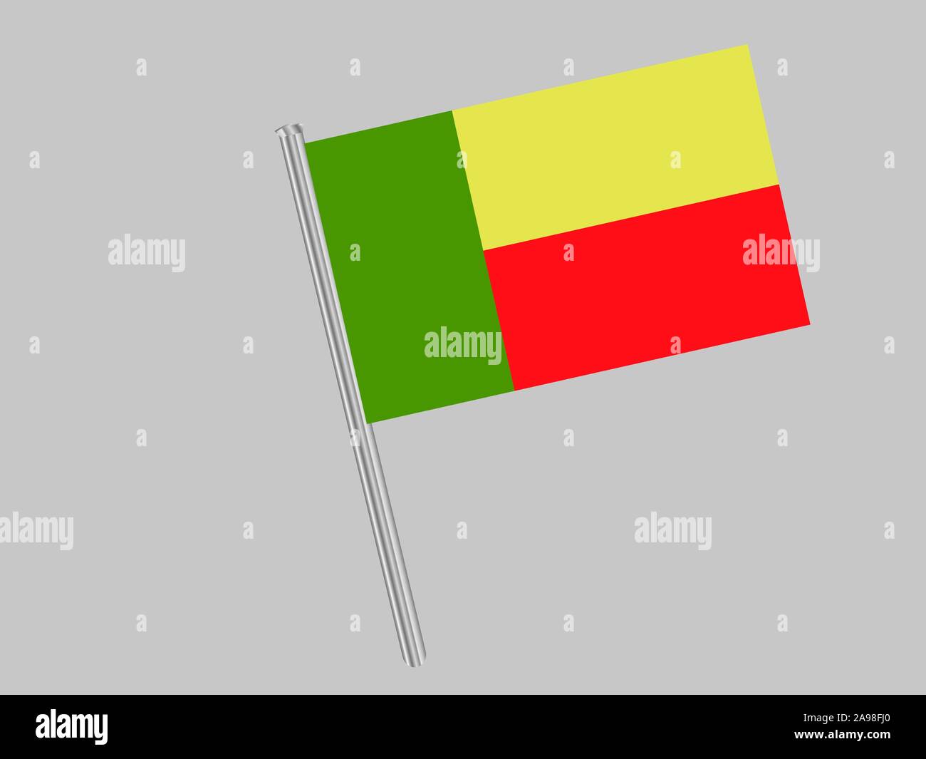 National flag of Republic of Benin. original colors and proportion ...