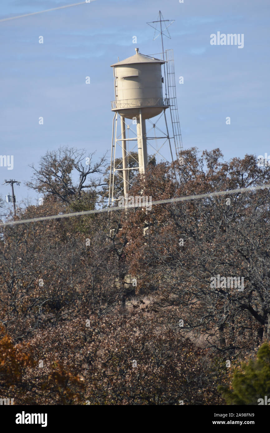Water Tower in Woods Stock Photo - Alamy