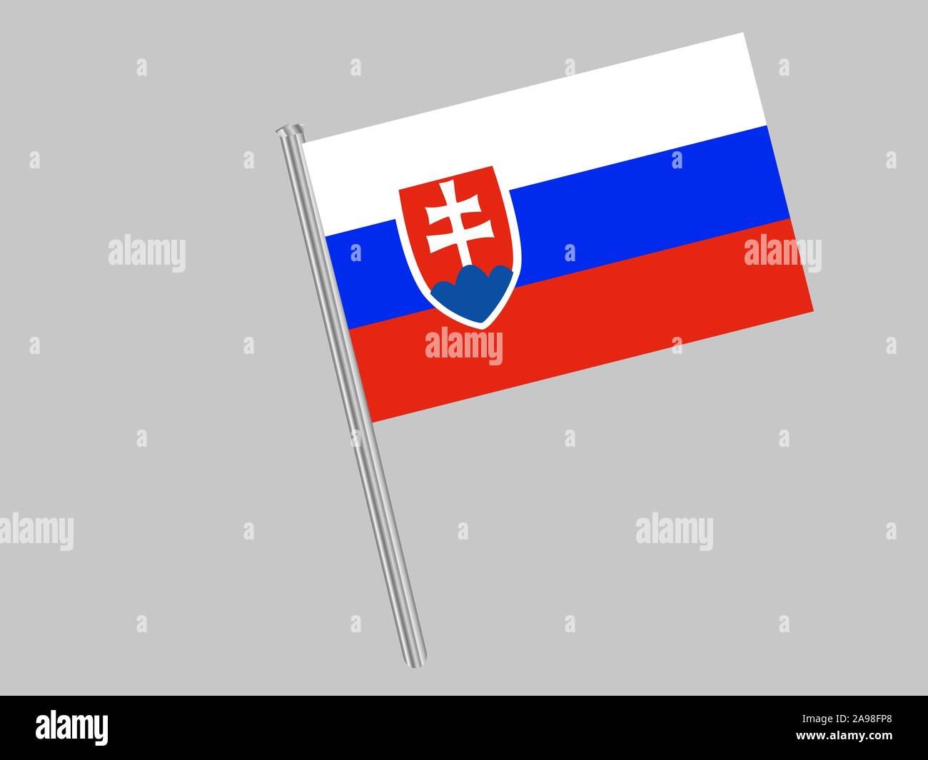 Beautiful national flag of Slovak Republic, know as Slovakia. original ...