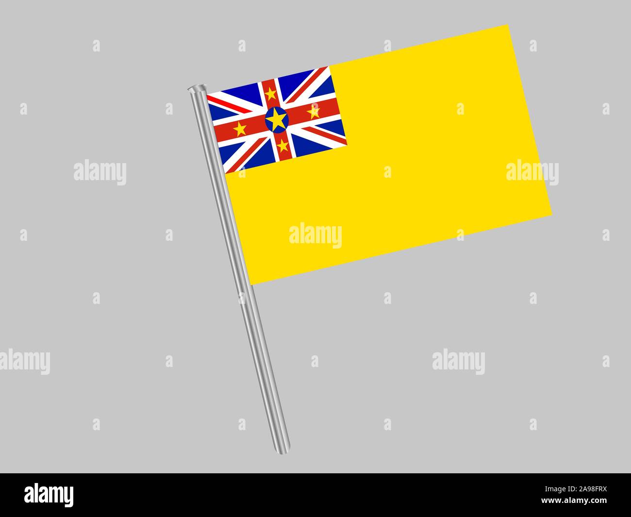 Beautiful national flag of Niue. original colors and proportion. Simply ...