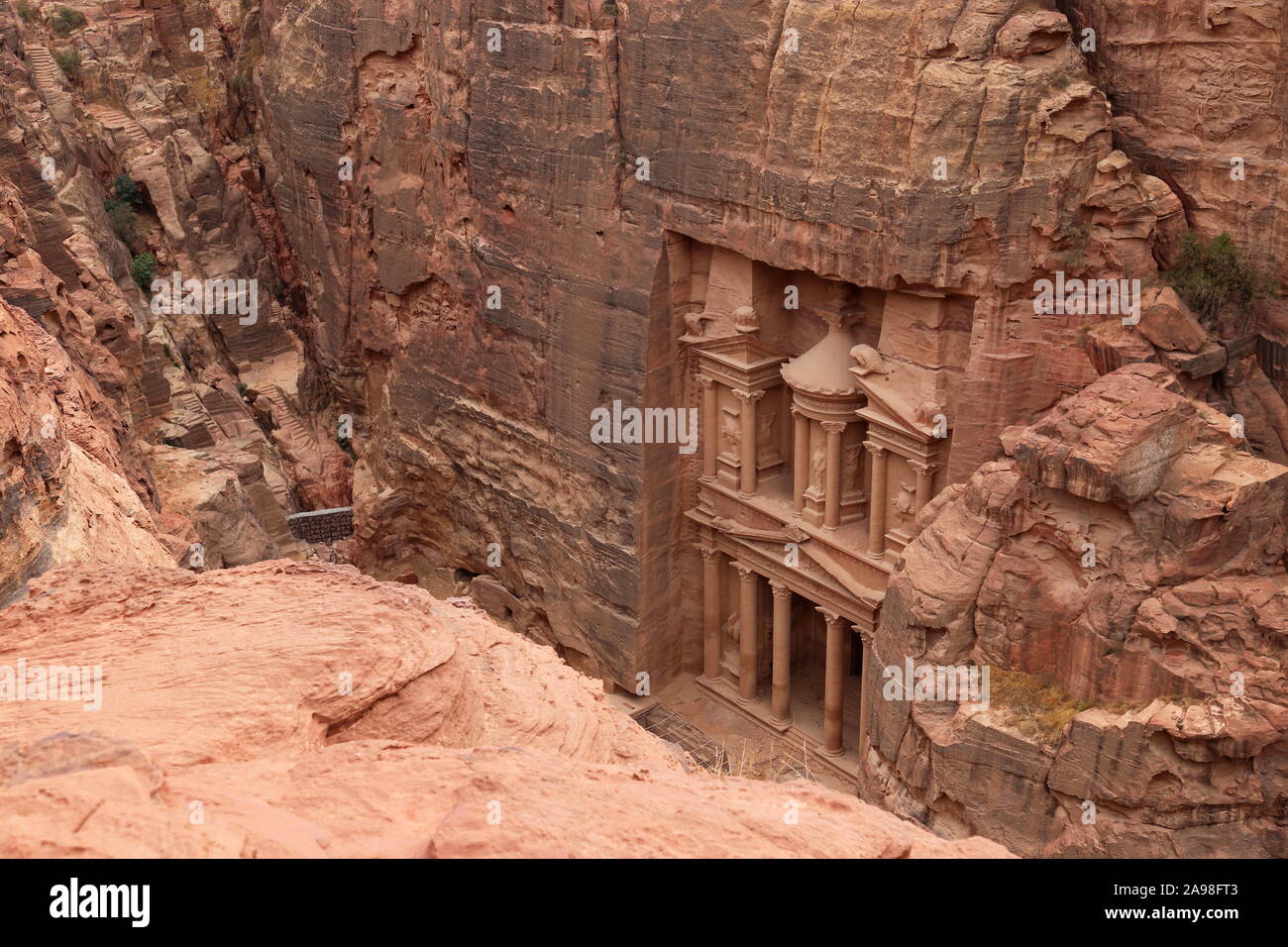 Treasury Viewpoint, Petra, Wadi Musa, Ma'an Governorate, Jordan, Middle ...