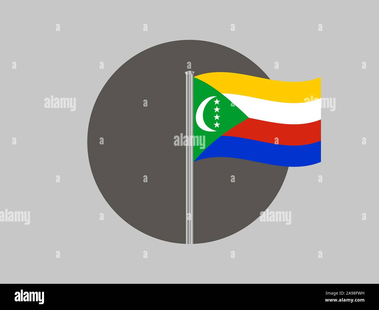 National flag of Comoros Islands . original colors and proportion ...