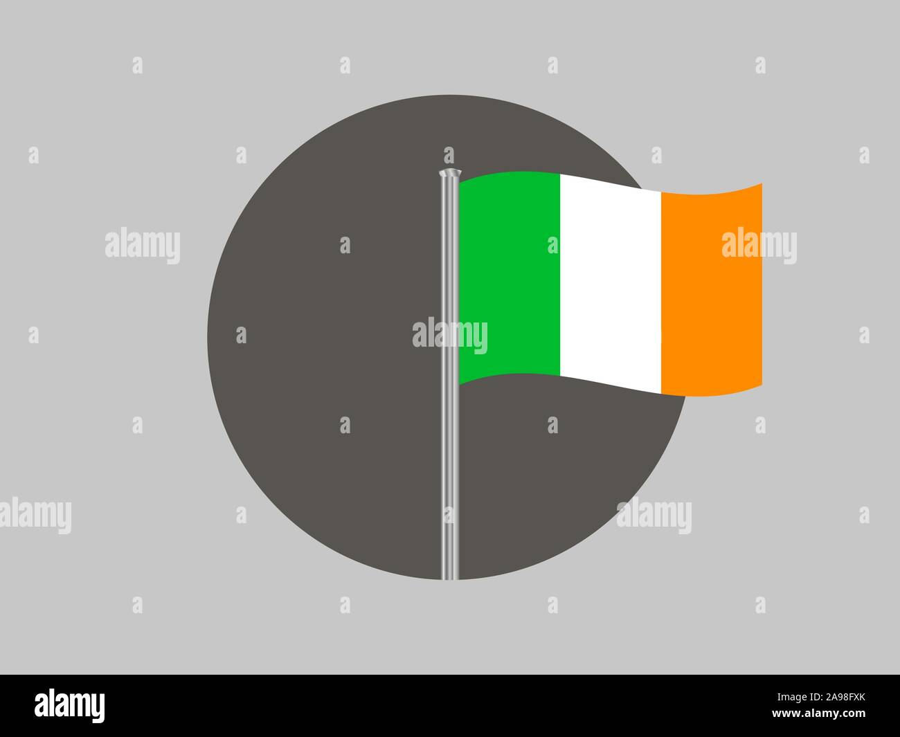 National flag of Ireland . original colors and proportion. Simply ...